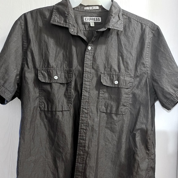 Express | Shirts | Mens Black Button Up Short Sleeve Shirt | Poshmark